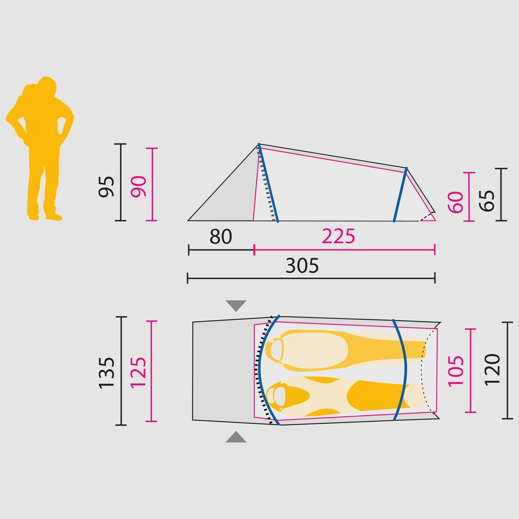 Tente tunnel biplace Jack Wolfskin Gossamer II