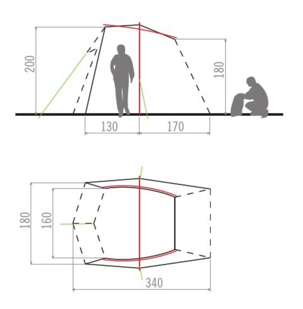 Auvent Vaude Drive Wing à fixer à l’arrière d’une voiture type fourgonnette